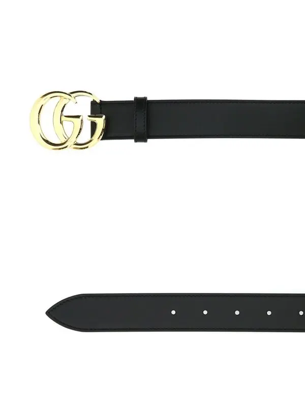 Gucci Gg Marmont Leather Belt - Black
