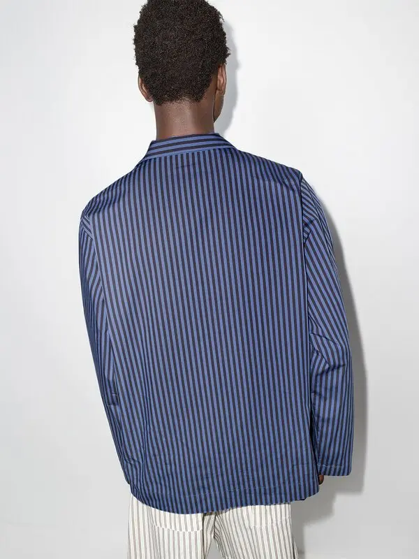 TEKLA Organic Cotton Pajama Shirt - Blue