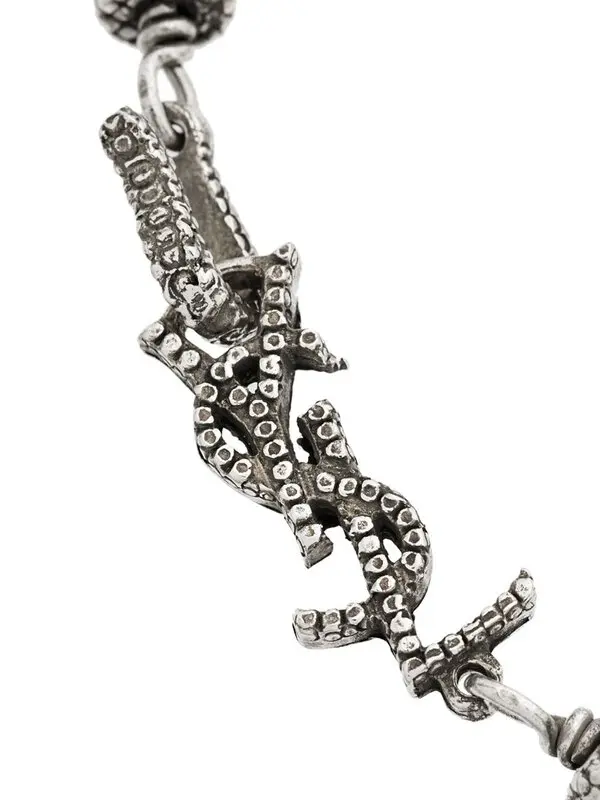 Saint Laurent Loulou Twisted Chains Bracelet