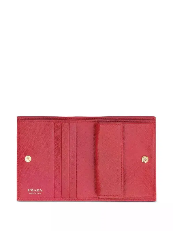 Prada Small Saffiano Leather Wallet - Red