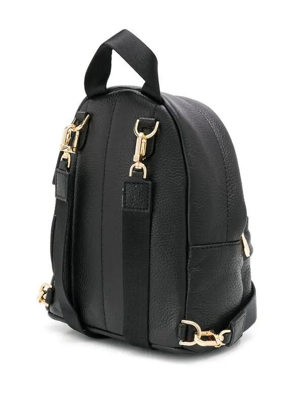 Michael Kors Leather Backpack With Chain-link Detailing