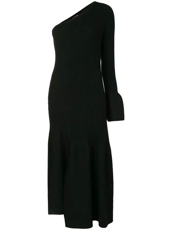3.1 Phillip Lim One-sleeve Ribbed Midi Dress