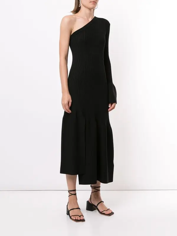 3.1 Phillip Lim One-sleeve Ribbed Midi Dress
