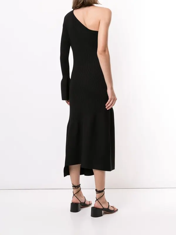 3.1 Phillip Lim One-sleeve Ribbed Midi Dress