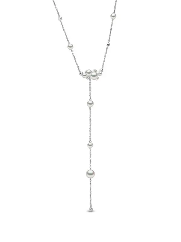 Yoko London 18kt White Gold Pearl And Diamond Necklace - Silver