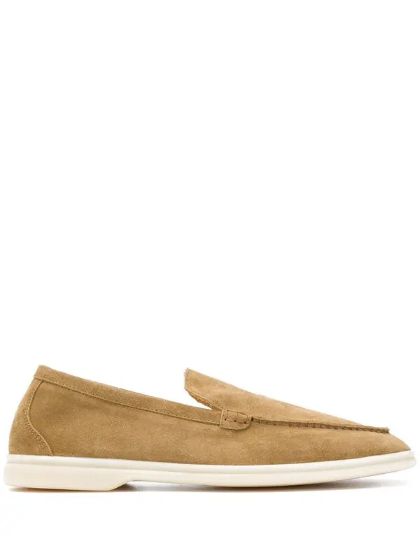SCAROSSO Almond Toe Loafers - Neutrals