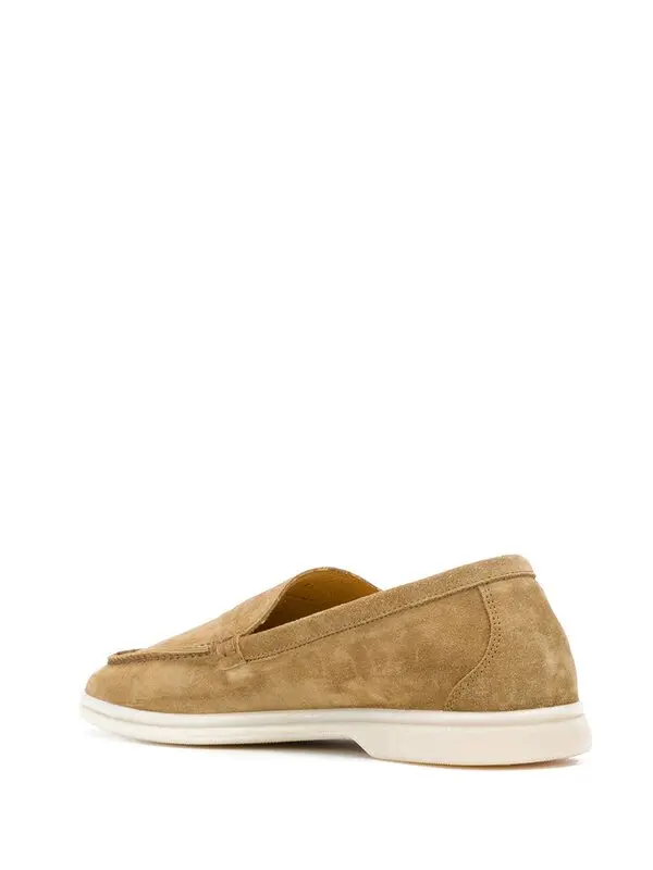 SCAROSSO Almond Toe Loafers - Neutrals