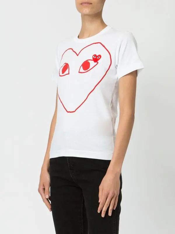 Play Comme Des Garcon Heart Print T-shirt