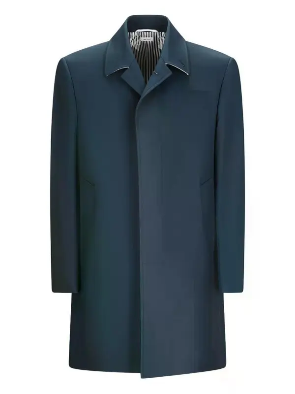 Thom Browne Mac Bal Collar Overcoat - Blue