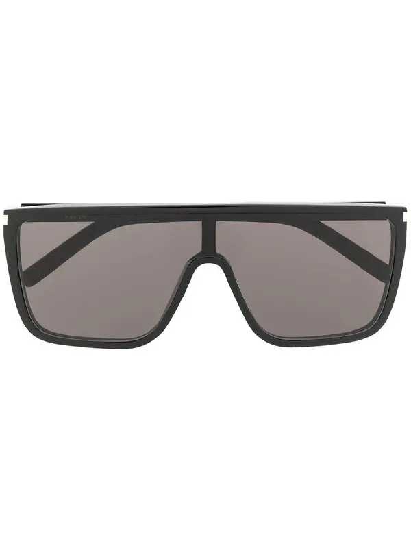 Saint Laurent Oversized Mask Sunglasses - Black