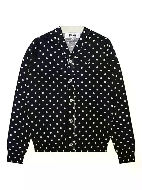 Play Comme Des Garcon Polka Dot Cardigan - Blue