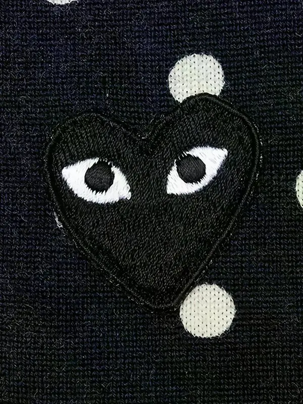 Play Comme Des Garcon Polka Dot Cardigan - Blue
