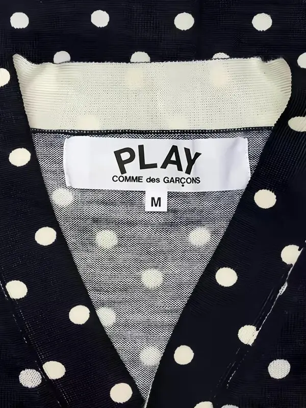 Play Comme Des Garcon Polka Dot Cardigan - Blue