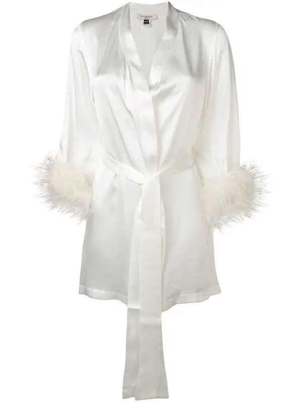 GILDA & PEARL Mia Satin Robe - White