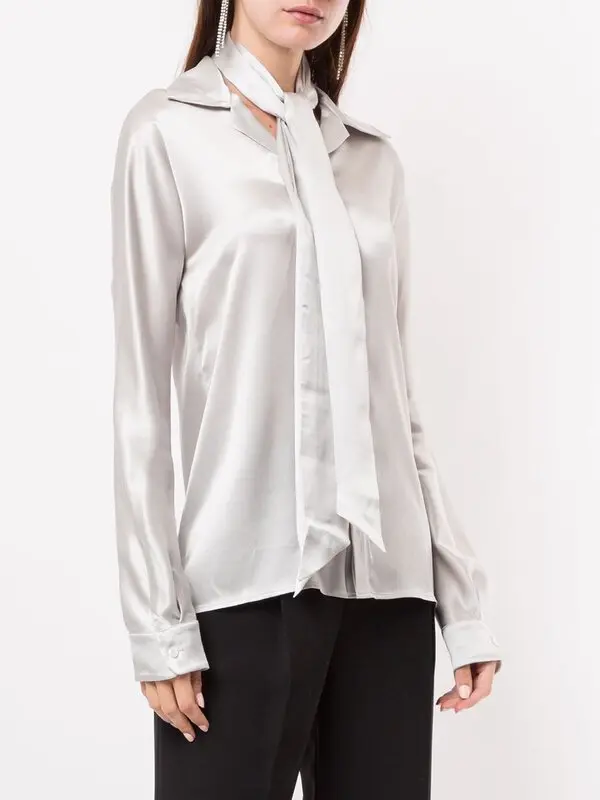 Dsquared2 Silk Pussy Bow Shirt