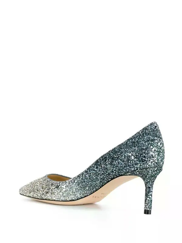 JIMMY CHOO 60mm Romy Glitter Pumps - Silver