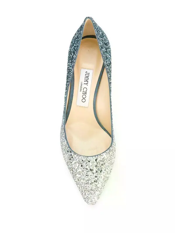 JIMMY CHOO 60mm Romy Glitter Pumps - Silver