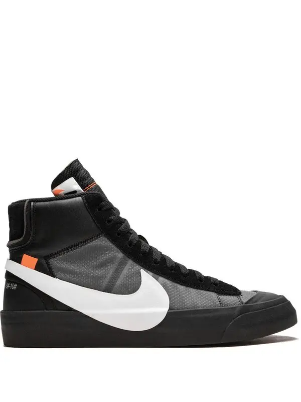 Nike X Off White The : Blazer Mid Grim Reaper Sneakers - Black