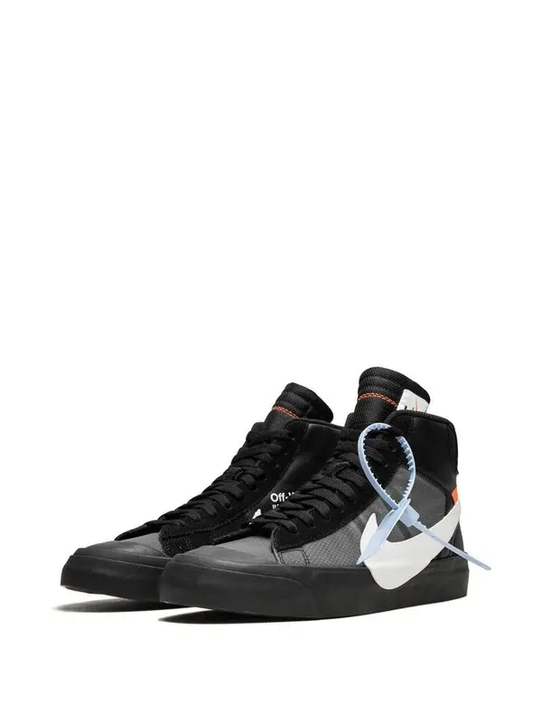 Nike X Off White The : Blazer Mid Grim Reaper Sneakers - Black
