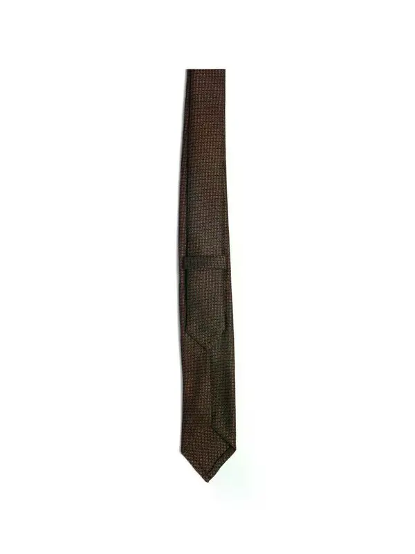 DELL'OGLIO Oscar Neck Tie - Brown