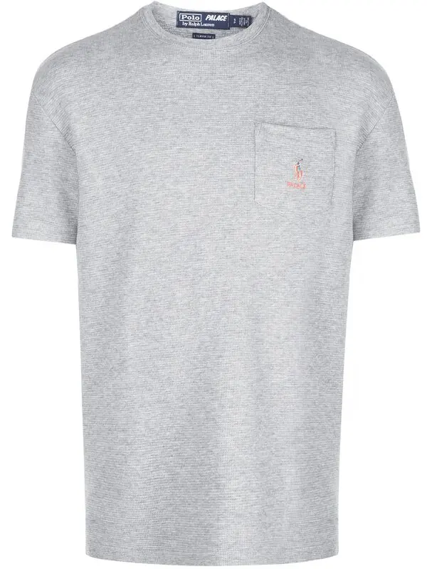 PALACE X Ralph Lauren Waffle Pocket Tee - Grey