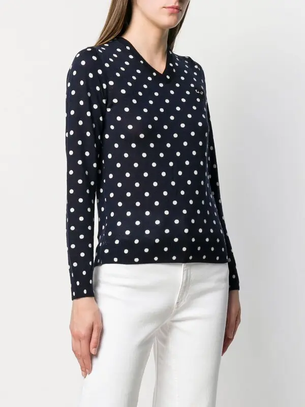 Play Comme Des Garcon Polka-dot Knit Sweater