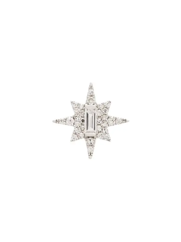 ROXANNE FIRST 14kt Becky Star Diamond Stud Earring - Silver