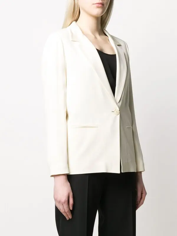 TWINSET V-neck Cropped Sleeve Blazer - Avorio
