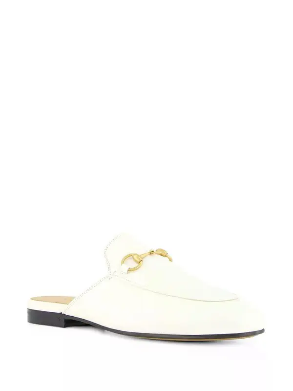 Gucci Princetown Leather Mules - White