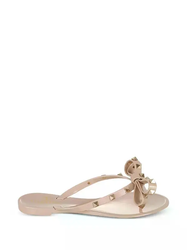 Valentino Garavani Rockstud Slippers - Neutrals
