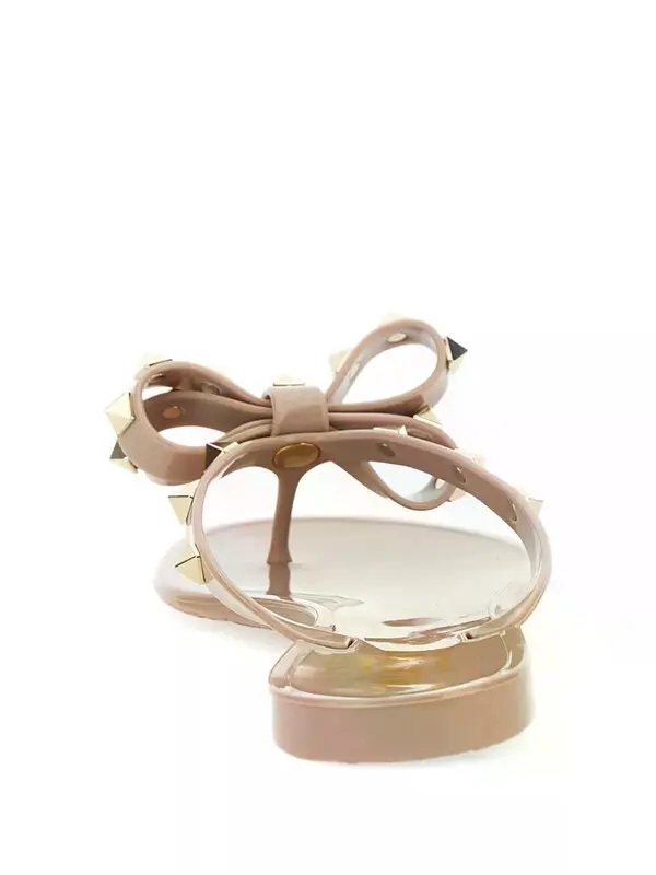 Valentino Garavani Rockstud Embellished Slippers - Neutrals