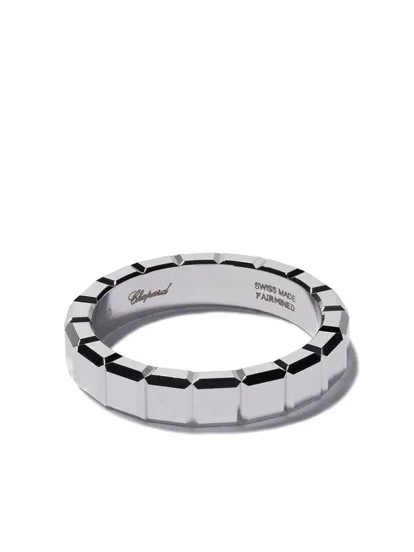 Chopard 18kt White Gold Ice Cube Ring - Silver