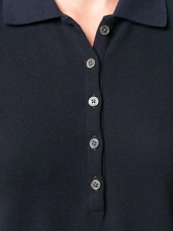 Thom Browne Center-back Stripe Piqué Polo Dress - Blue