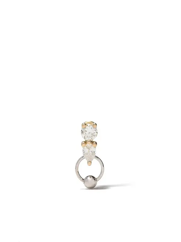 Delfina Delettrez 18kt White And Yellow Diamond Earring - Gold