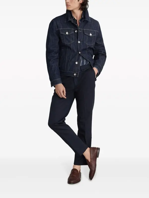 Brunello Cucinelli Button-fastening Chino Trousers - Blue