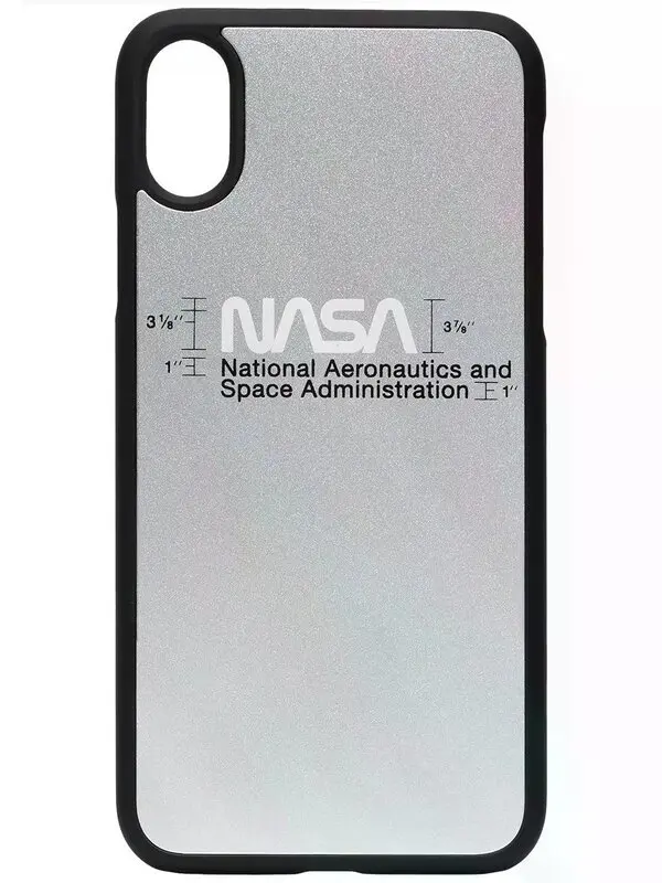 Heron Preston Nasa Print Iphone Xs Case - Metallic