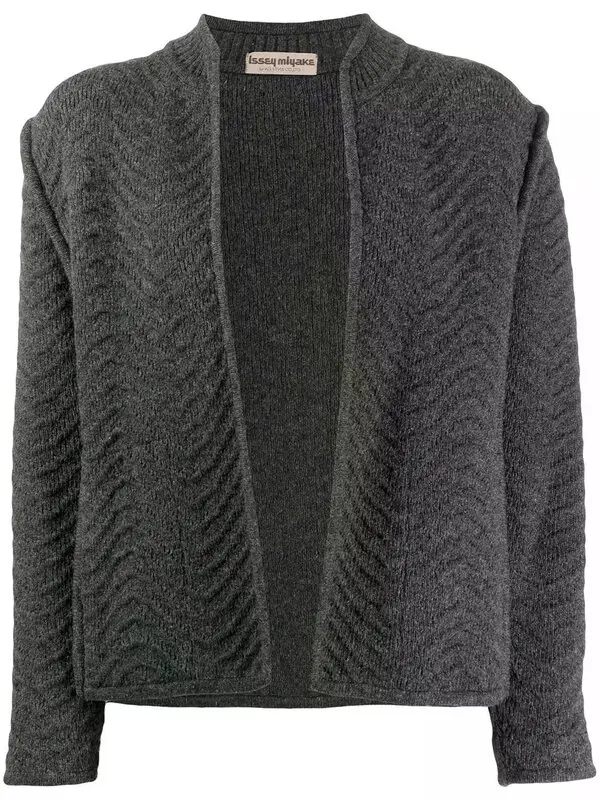 Issey Miyake 1980s Open Front Cardigan - Grey