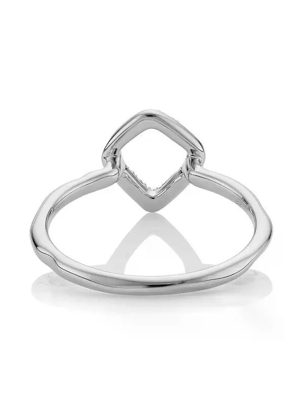 Monica Vinader Riva Mini Kite Stacking Diamond Ring - Silver