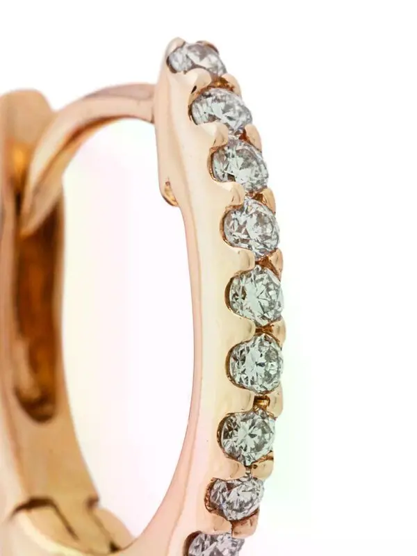 DANA REBECCA DESIGNS 14k Rose Diamond Huggie Earrings