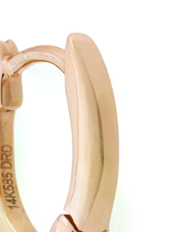 DANA REBECCA DESIGNS 14k Rose Diamond Huggie Earrings