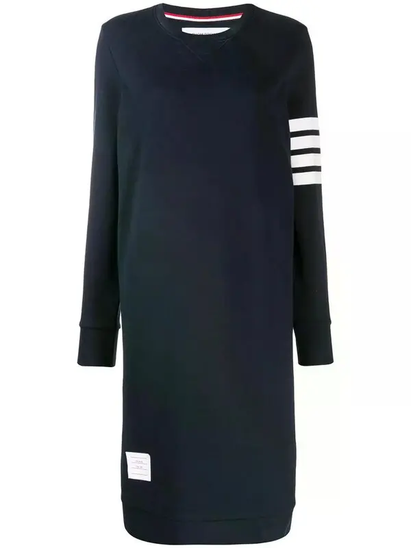 Thom Browne 4-bar Loopback Sweatshirt Dress