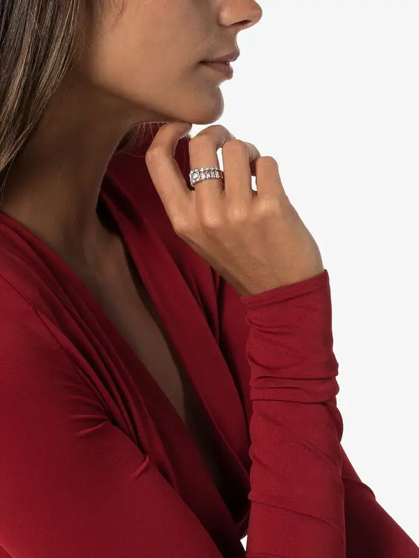 Shay 18k Gold Illusion Dot Dash Diamond Ring