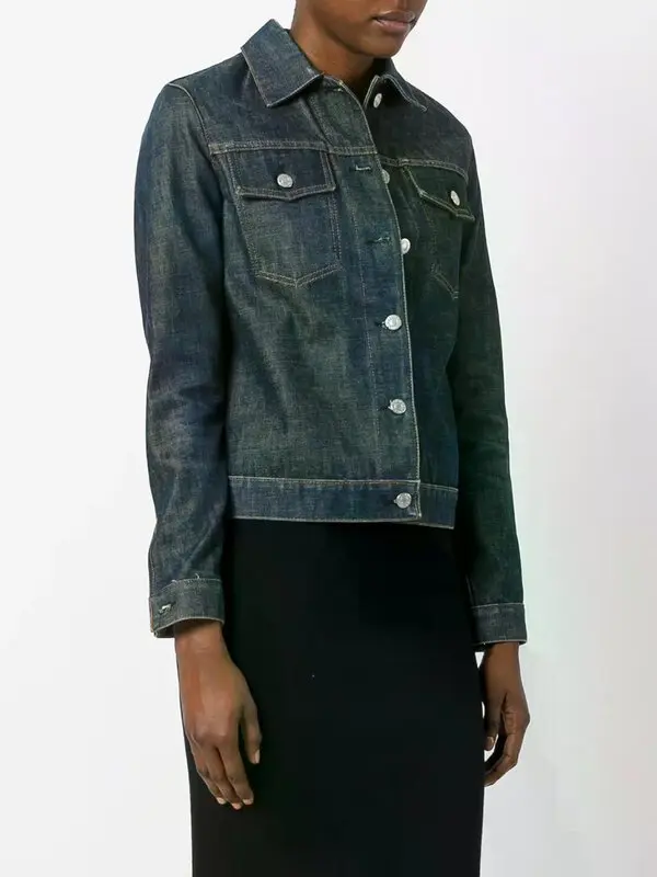 Helmut Lang 1999 Raw Denim Jacket - Blue