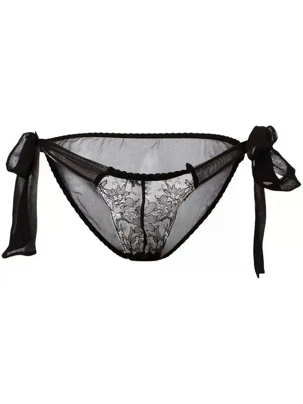 GILDA & PEARL Ava Tie-side Knickers - Black