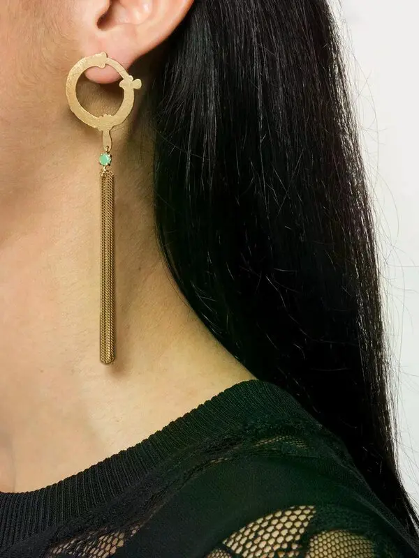 WOUTERS & HENDRIX I Play Chrysoprase Chain Earrings