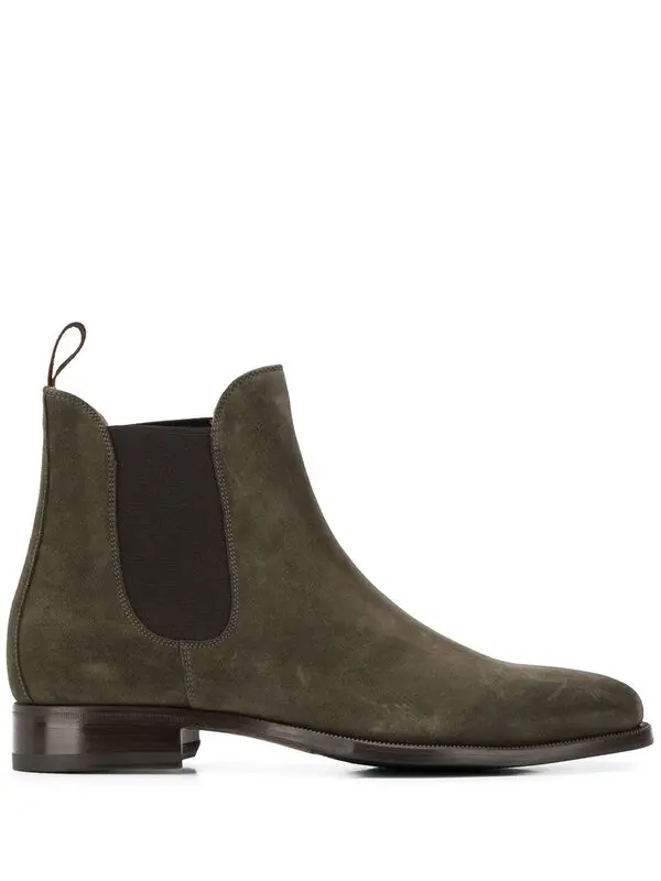 SCAROSSO Leather Chelsea Boots