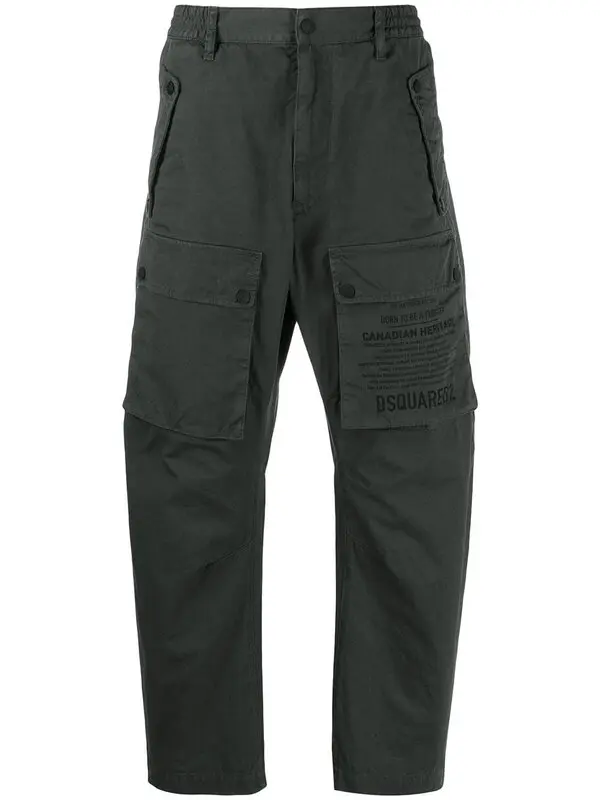 Dsquared2 Cargo Trousers With Printed Logo