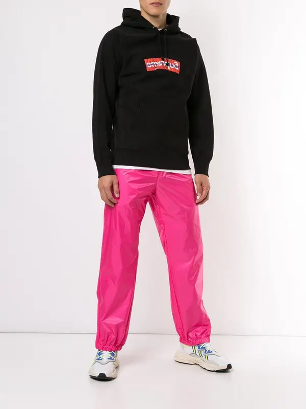 Supreme X Commes Des Garçons Logo-print Hoodie - Black