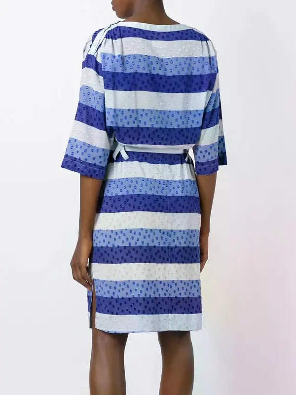 COURREGES Tonal Stripe Dress