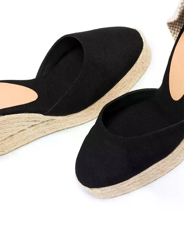 CastaÑer Carina 80mm Ankle-tie Espadrilles - Black